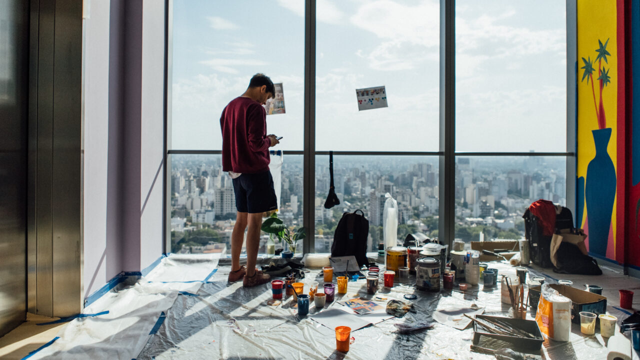 Santiago Paredes — META OFFICES — mural / instalación
